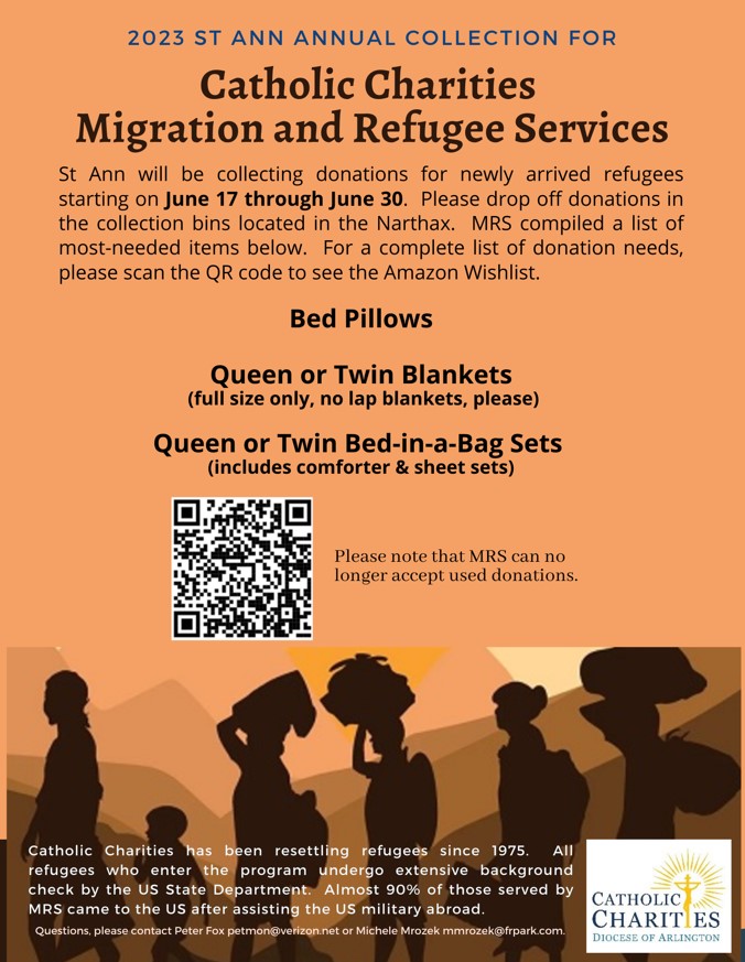 Annual Collection for Catholic Charities Migration and Refugee Services ...